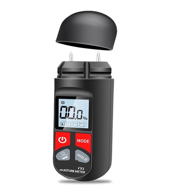 Wood Moisture Meter DY31 Portable Digital Hygrometer HD Backlight With ...