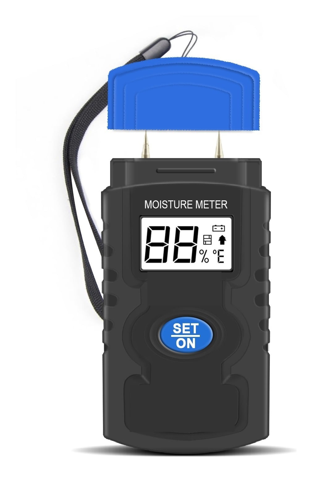 Wood Moisture Meter, Pin-Type Humidity Detector Digital Water Leak ...