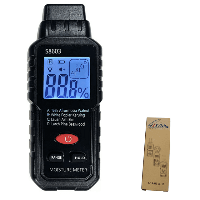 HISOO Moisture Meters Drywall Mold Moisture Detector, Wall Moisture ...
