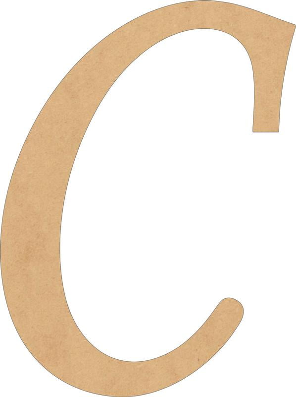 Wood Monotype Letters, Unfinished 20'' Tall Alphabet C, Wooden Craft ...
