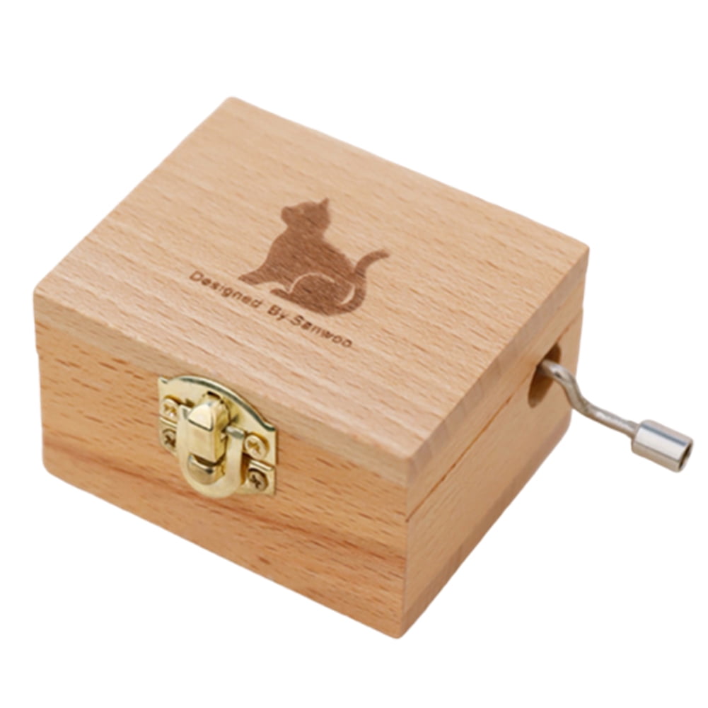 Wood Music Boxes,Laser Engraved Vintage Wooden Sunshine Musical Box ...