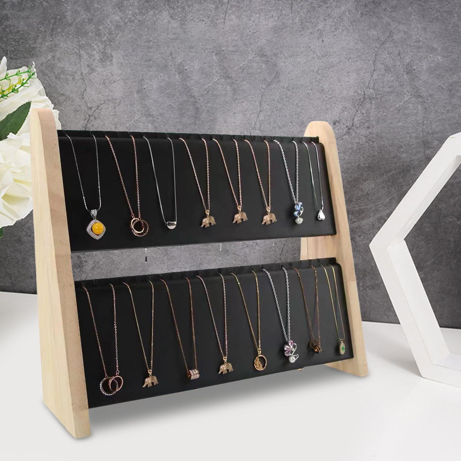 Wood Necklace Display Stand, Jewelry Display Boards Chains Showcase ...