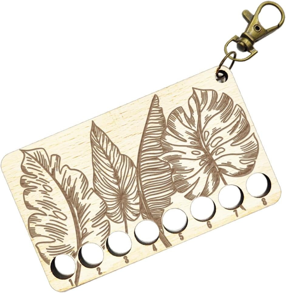 Wood Needlework Project Cards 8-Holes Winding Plate Board Card with ...