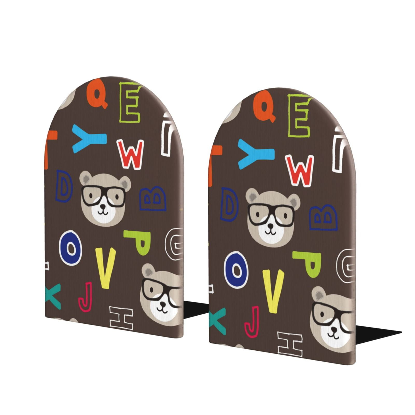 Wood Non-Skid Bookend For Shelves Heavy Duty Book Stand For Cds ...