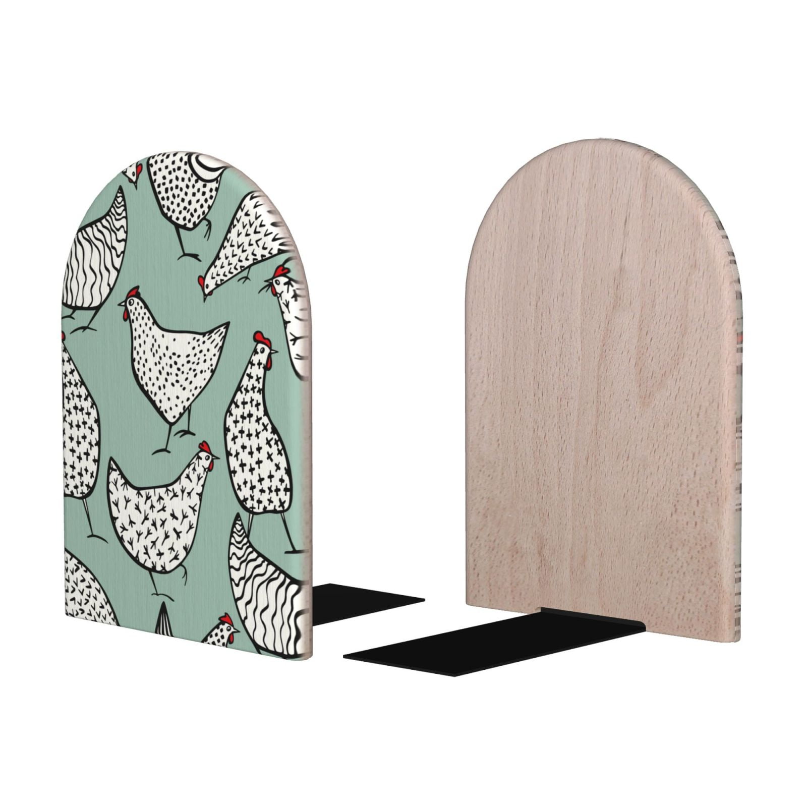 Wood Non-Skid Bookend For Shelves Heavy Duty Book Stand For Cds ...