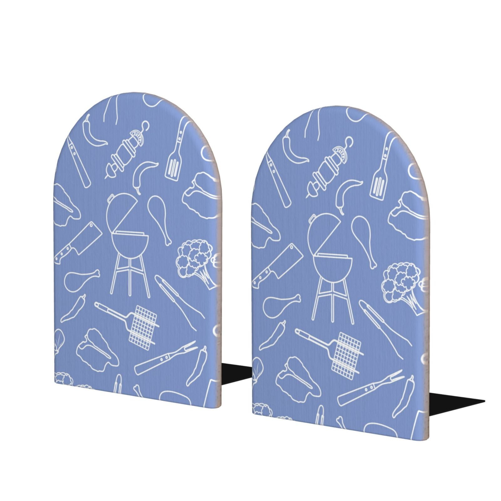 Wood Non-Skid Bookend For Shelves Heavy Duty Book Stand For Cds ...