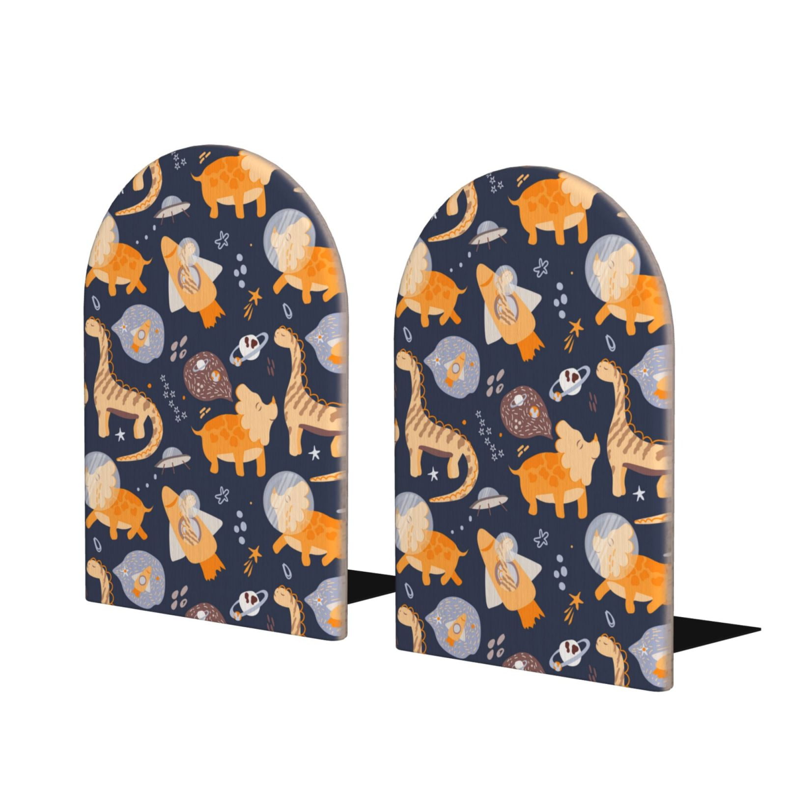 Wood Non-Skid Bookend For Shelves Heavy Duty Book Stand For Cds ...