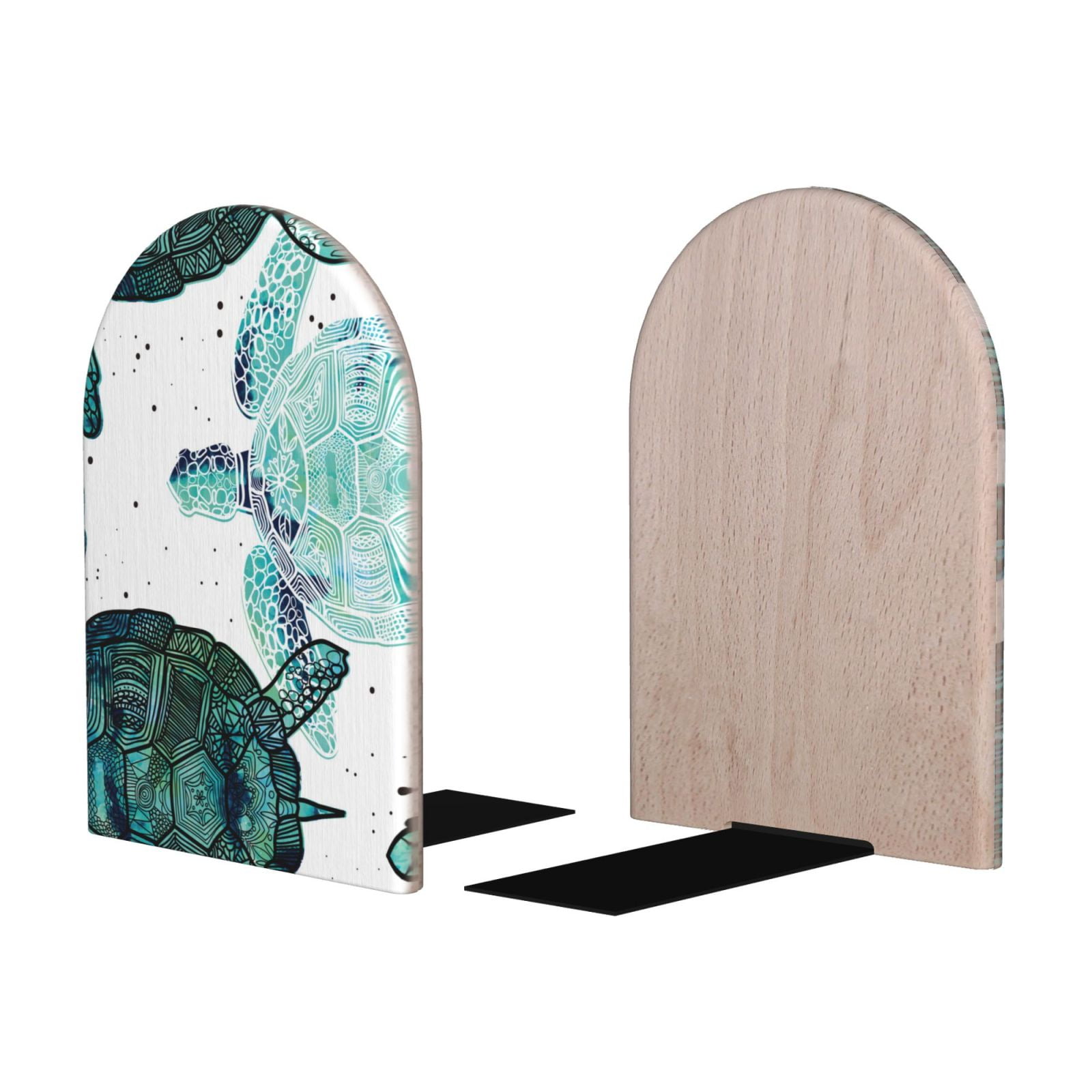 Wood Non-Skid Bookend For Shelves Heavy Duty Book Stand For Cds ...