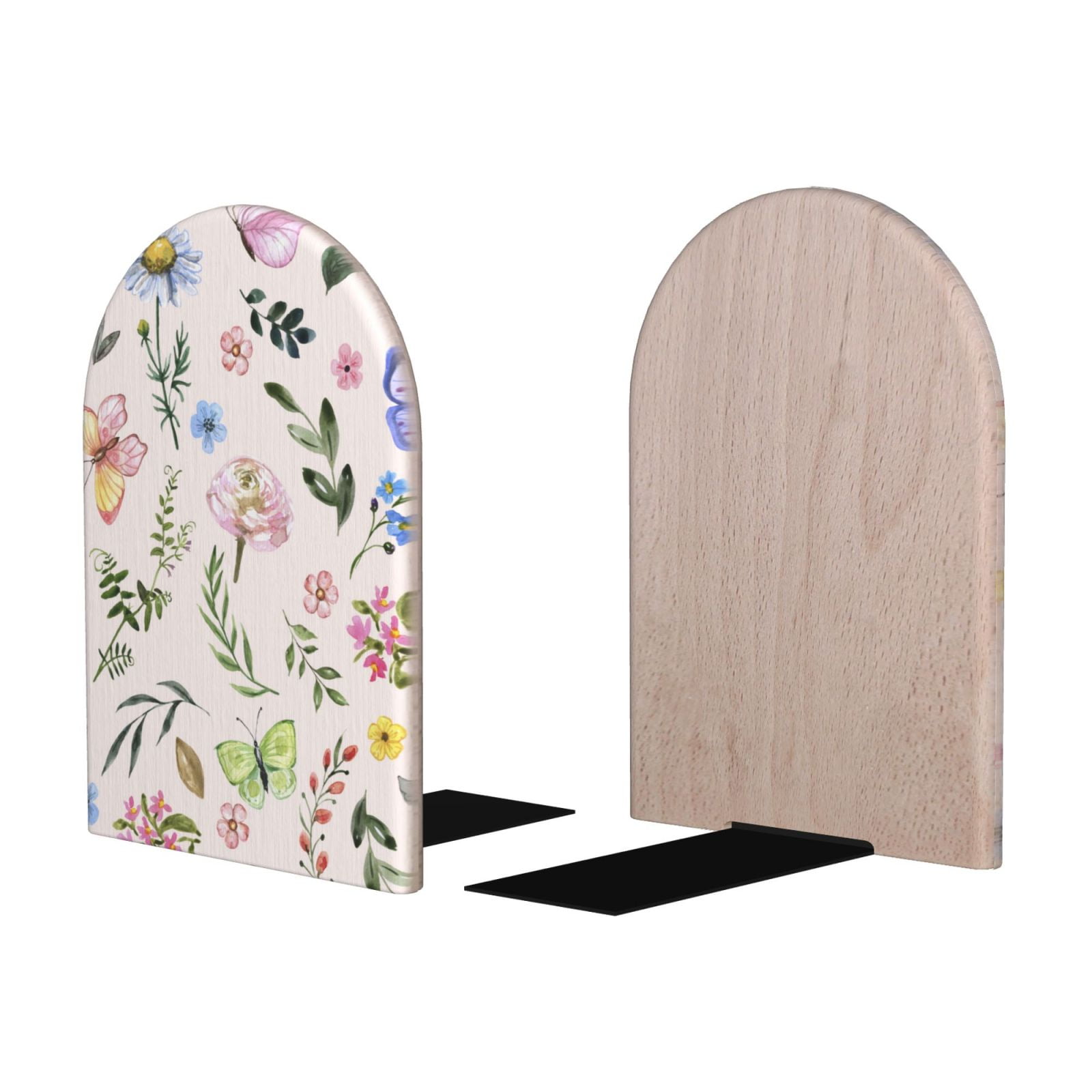 Wood Non-Skid Bookend For Shelves Heavy Duty Book Stand For Cds ...