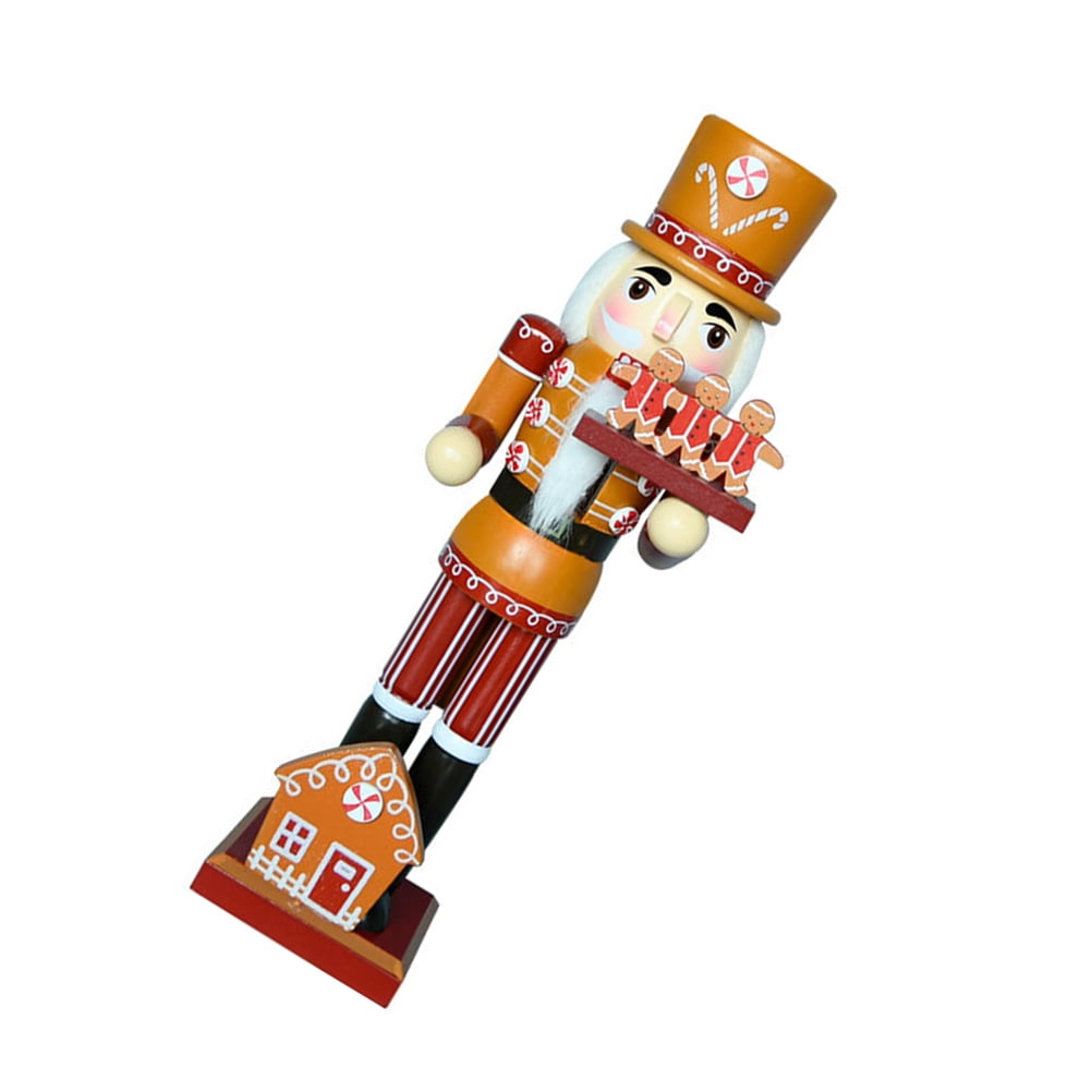 Wood Nutcracker Christmas Ornament Chef Nutcracker with Gingerbread Man ...