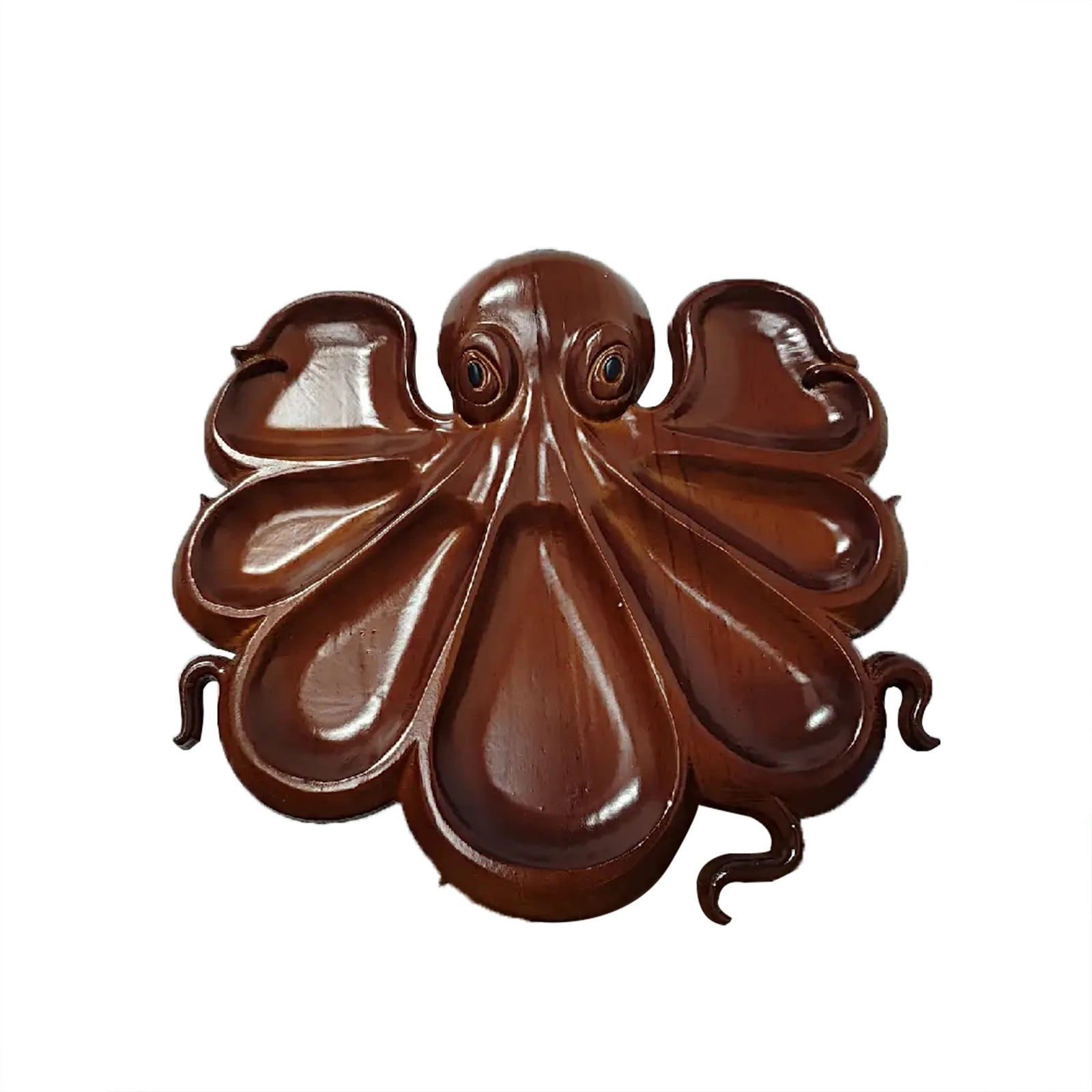 Wood Octopus Fruit Serving Tray Set,Octopus Shape Charcuterie Platter ...