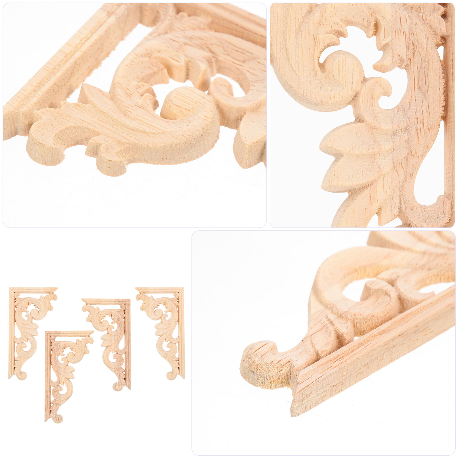 Khaki Plastic Carved Onlay Applique for Decoration Add European Style ...