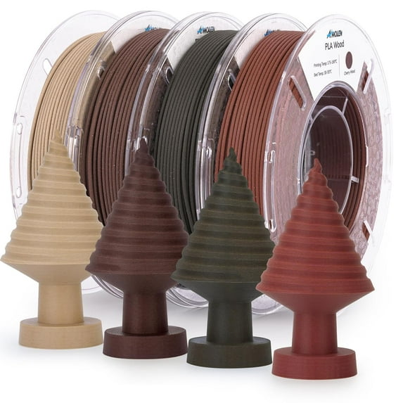 Wood PLA Filament Bundle 3D Printer Filament Wood Sets,Dark Walnut ...
