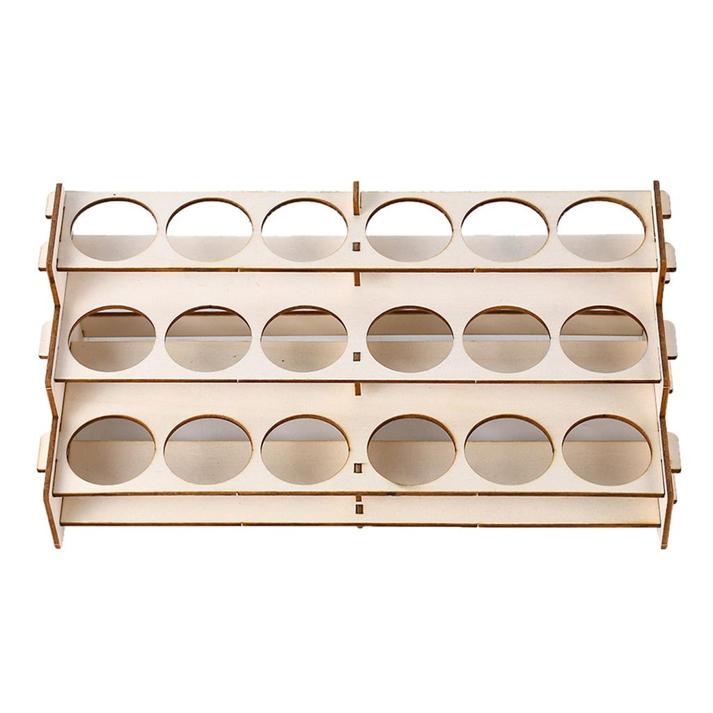 Wood Paint Bottles Rack Spraying Hobby Art Bottle Storage Holder hole B ...
