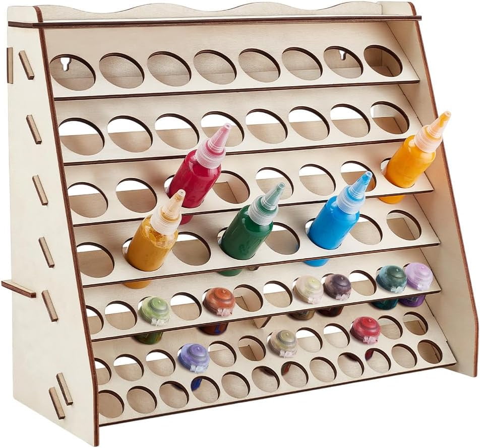 Wood Paint Organizer Stands Pigment Wall Mounted Storage Rack ...