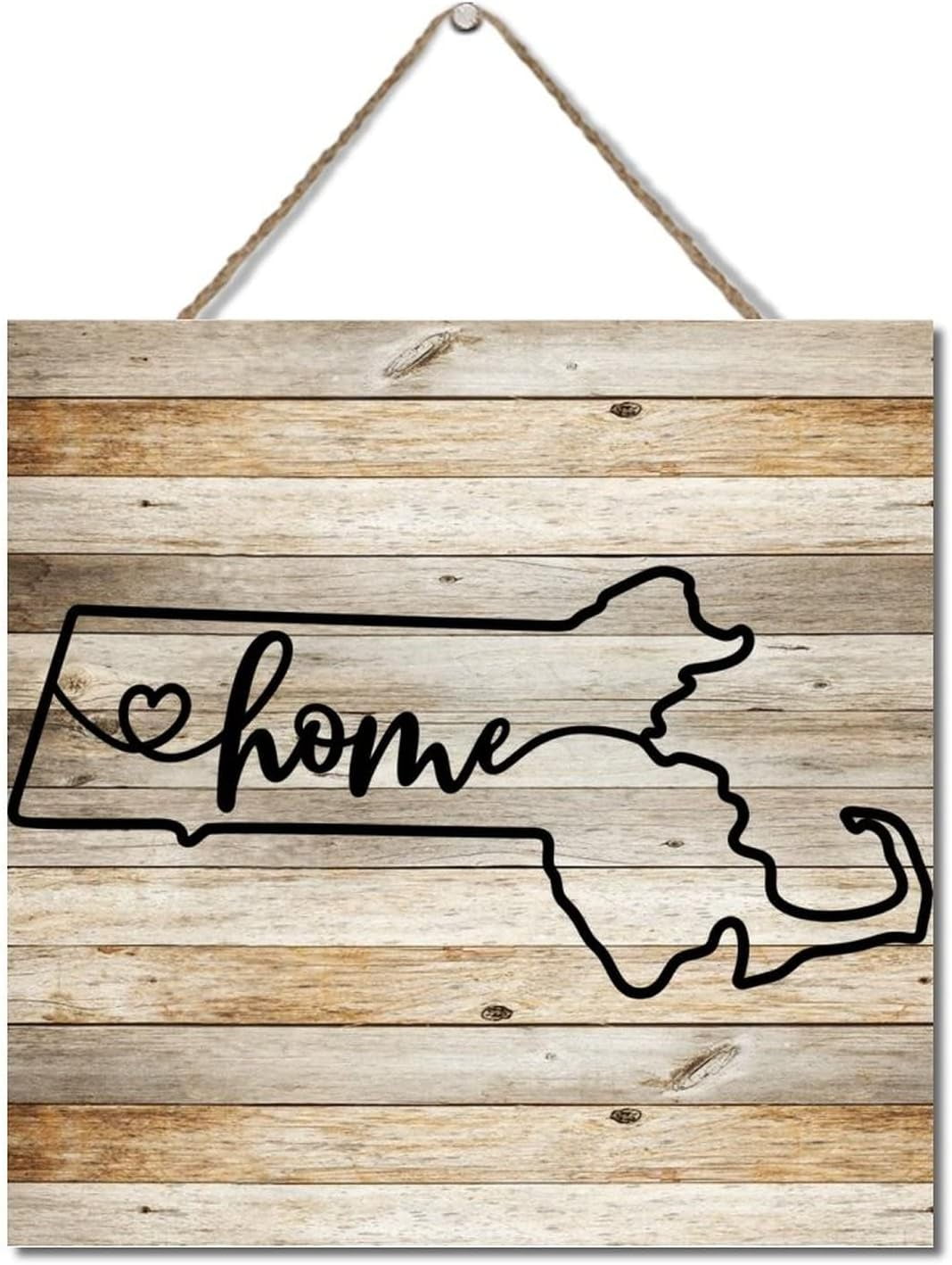Wood Pallet Plaque Us State Cut Out Outline 2022 Massachusetts Hanging ...