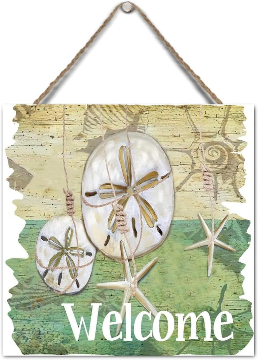 Wood Pallet Shells and Starfish Beach Hanging Sign 12x12in Greeting ...