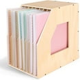 Wood Paper Storage Organizer, Slope Design Paper Storage Shelf For ...