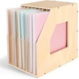 Wood Paper Storage Organizer, Slope Design Paper Storage Shelf For ...