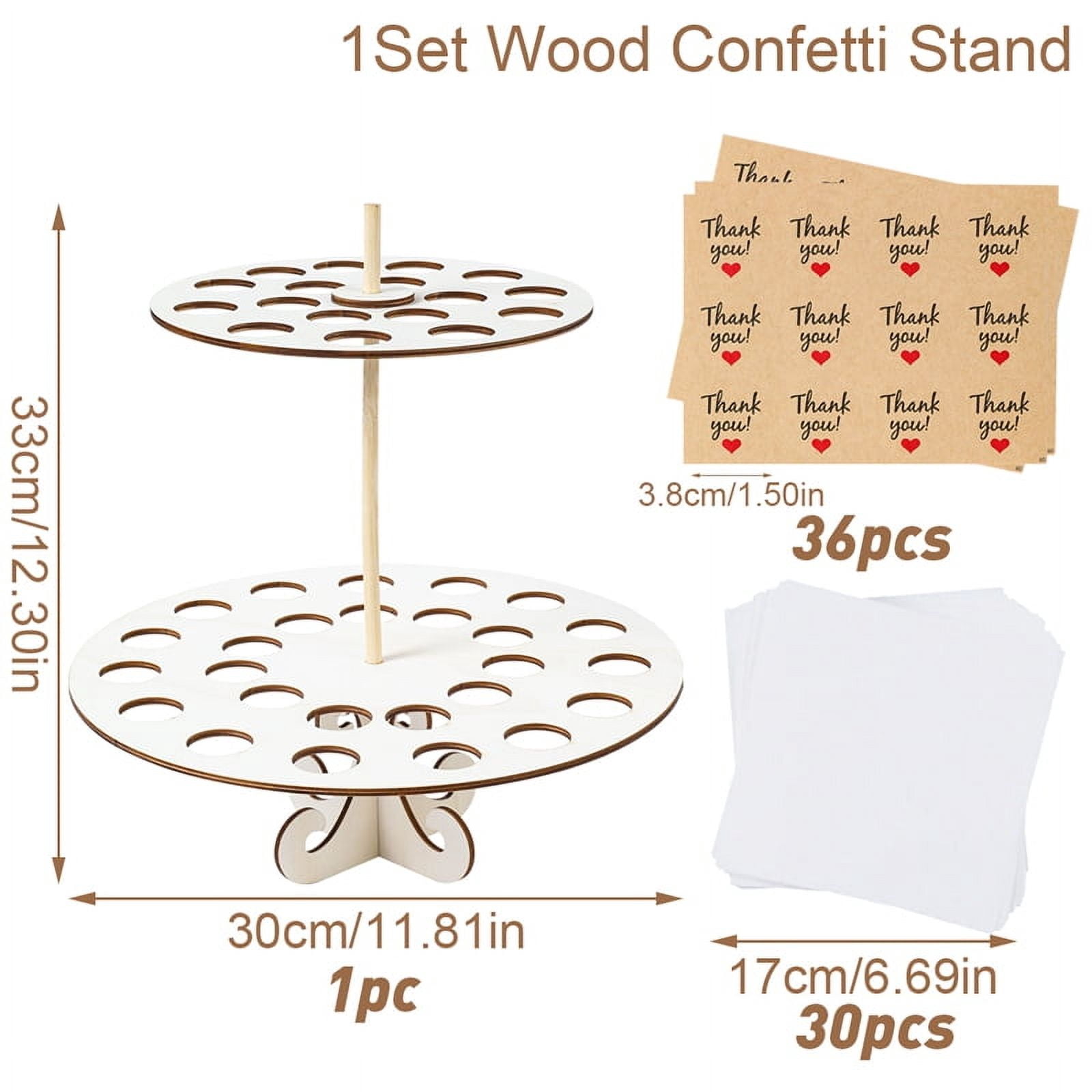 Wood Paper Wedding Confetti Cone Tray Rustic Wedding Decoration ...