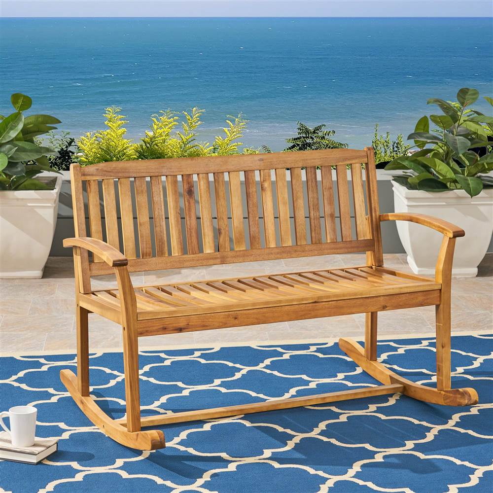 Christopher Knight Home Regatta Acacia Wood Patio Glider by natural ...