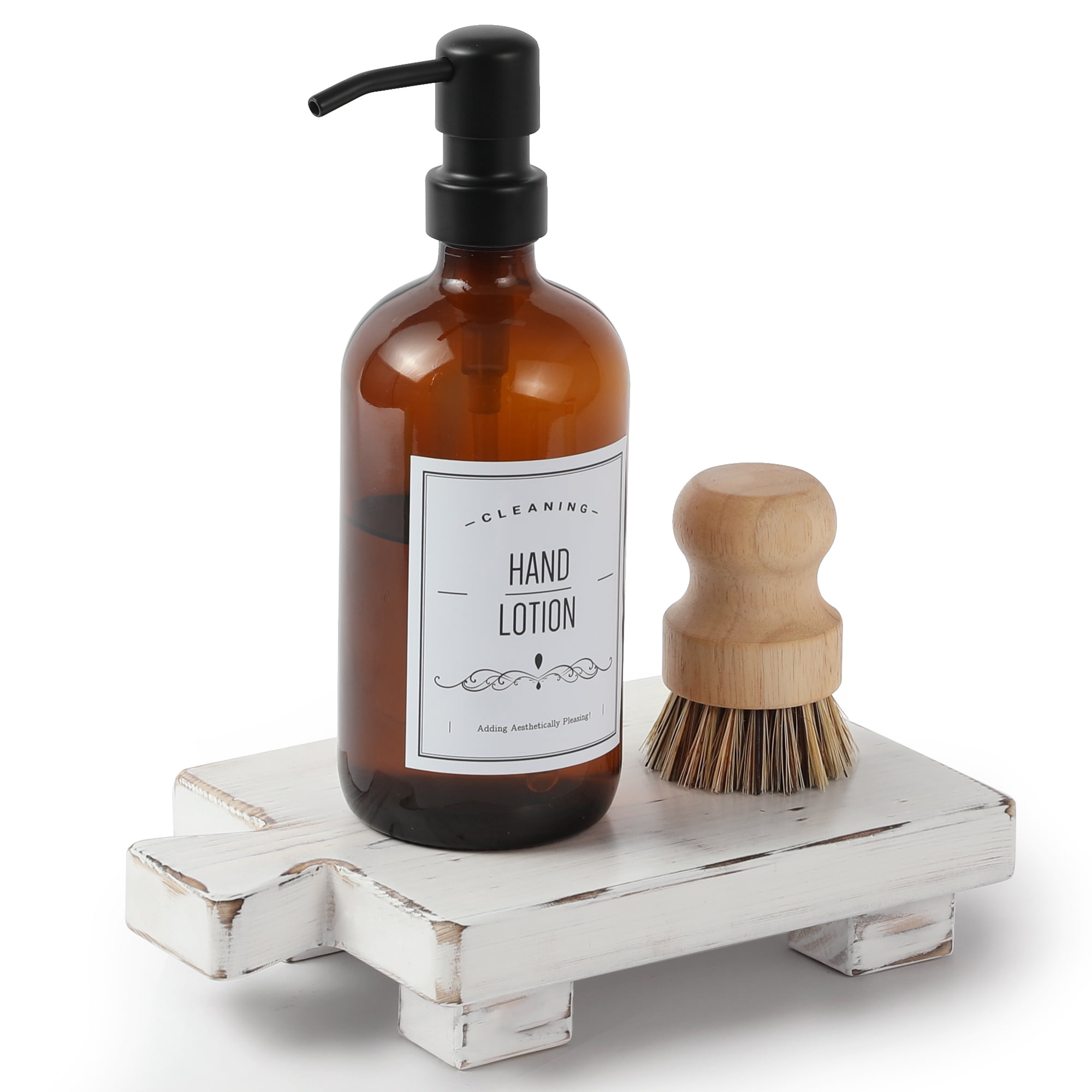 Wood Pedestal Stand, Farmhouse Wood Riser, Display Stool for Bathroom ...