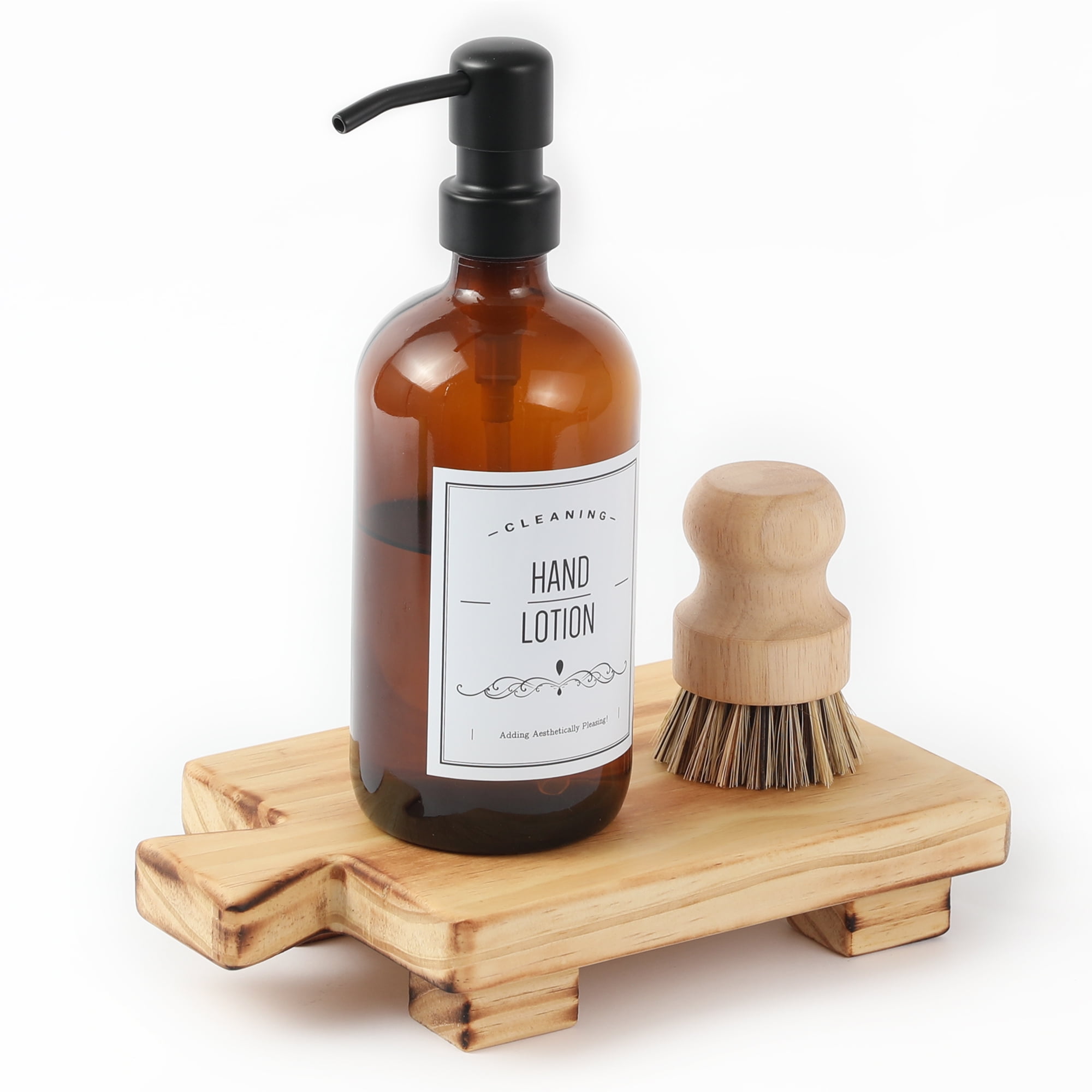 Farmhouse Wood Pedestal Stand, Display Stool for Kitchen, Bathroom ...