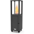 Wood Pellets Patio Heater with Wheels and Ash Box, Safe and Adjustable ...