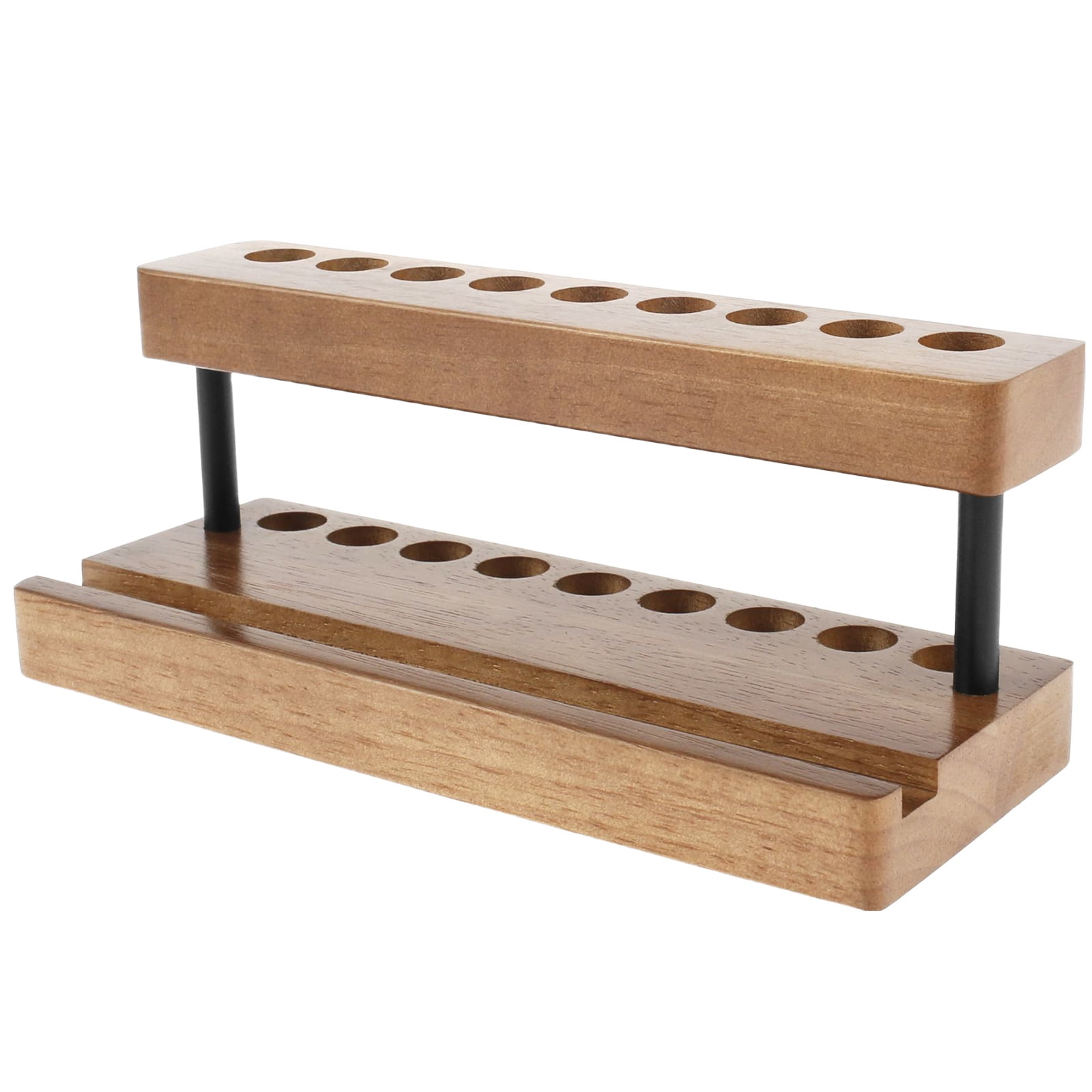Wood Pen Holder 9 Slots Wood Pen Display Stand with Phone Holder ...