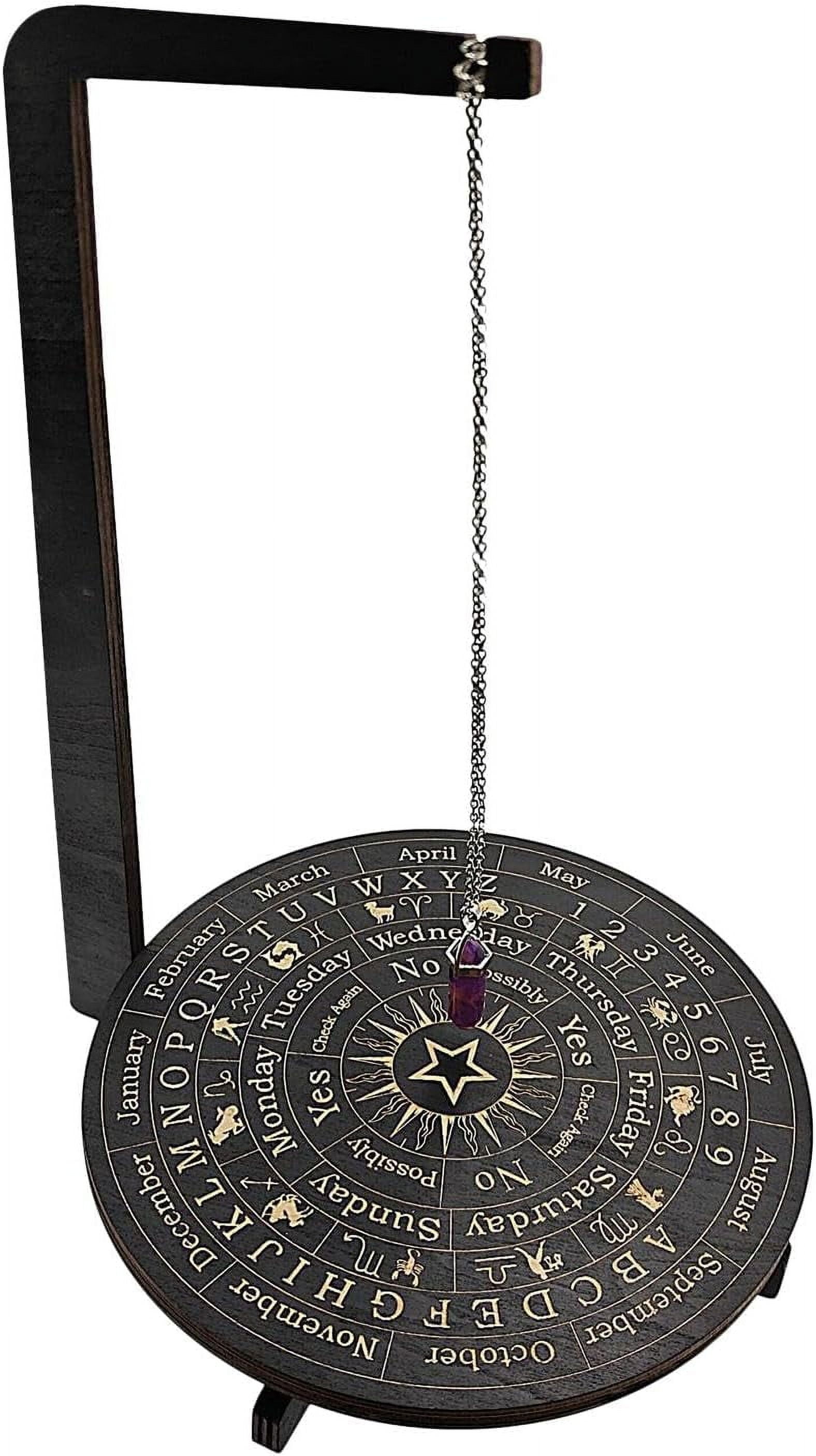 Wood Pendulum Display - Jewelry Crystal Display Stand, Wooden Witch ...