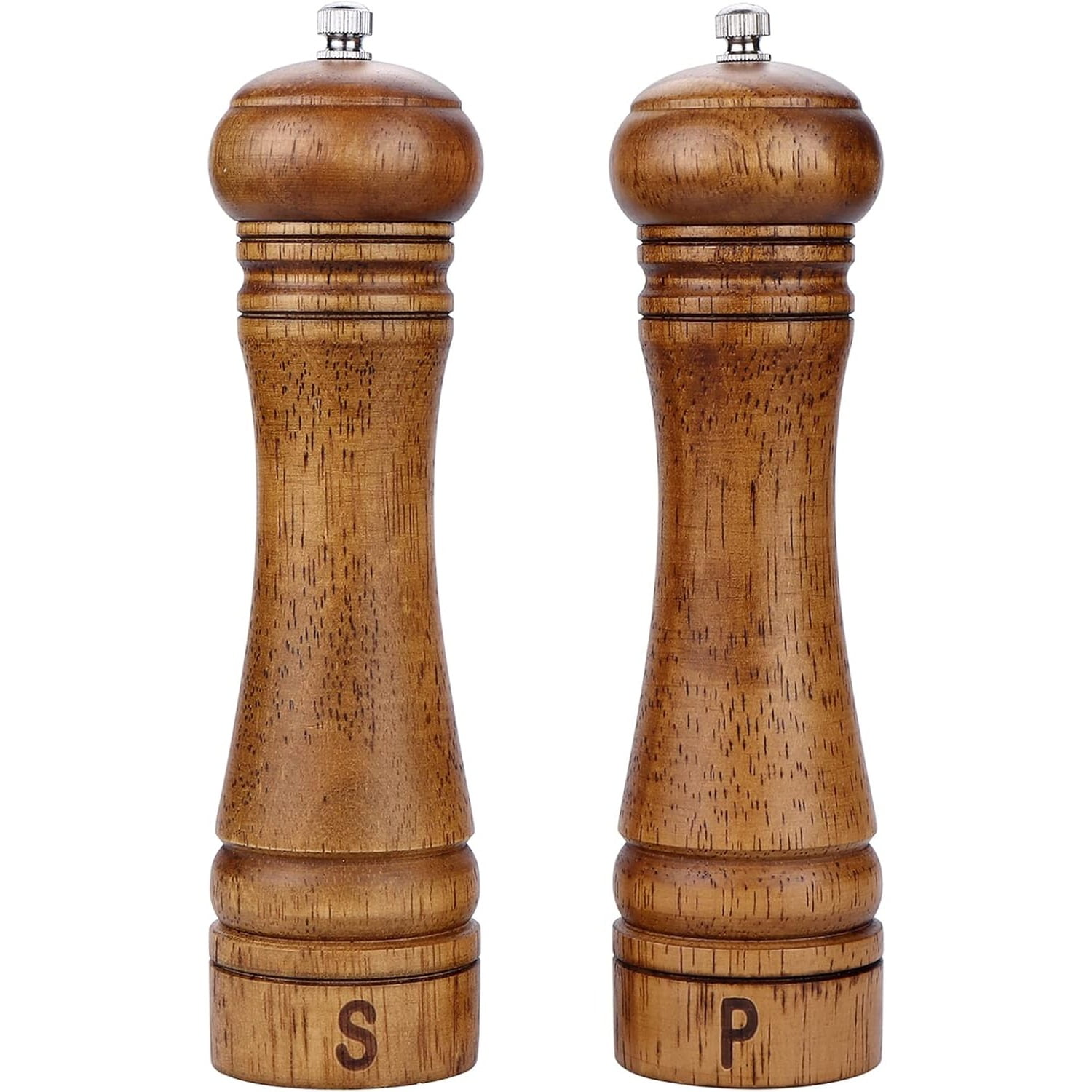 Wood Pepper Grinder Pepper Mill,Adjustable Coarseness 8 Inch Wooden ...