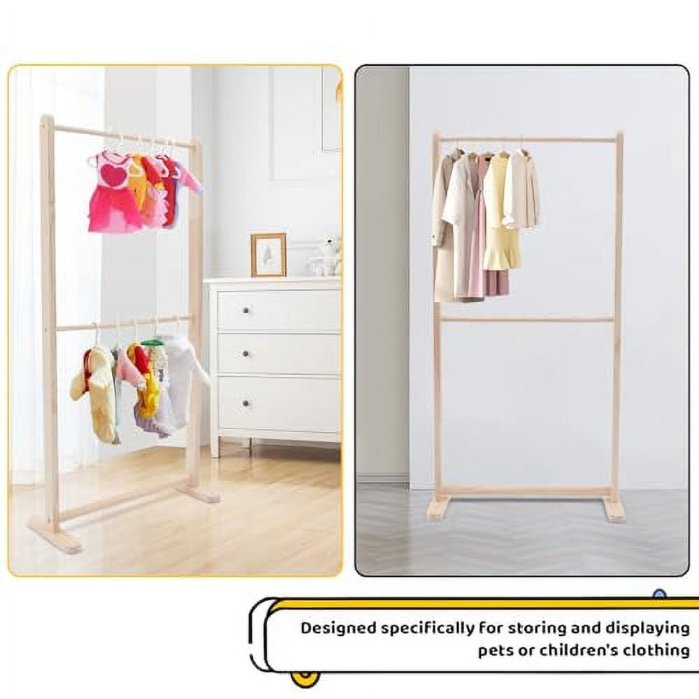 Wood Pet Clothing Display Stand, Dog Clothes Hanger Rack, Pet Closet ...
