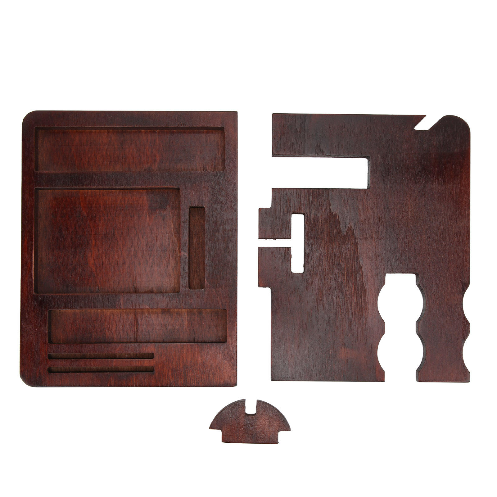 Wood Phone Docking Station Clear Texture Docking Station Organizer with ...