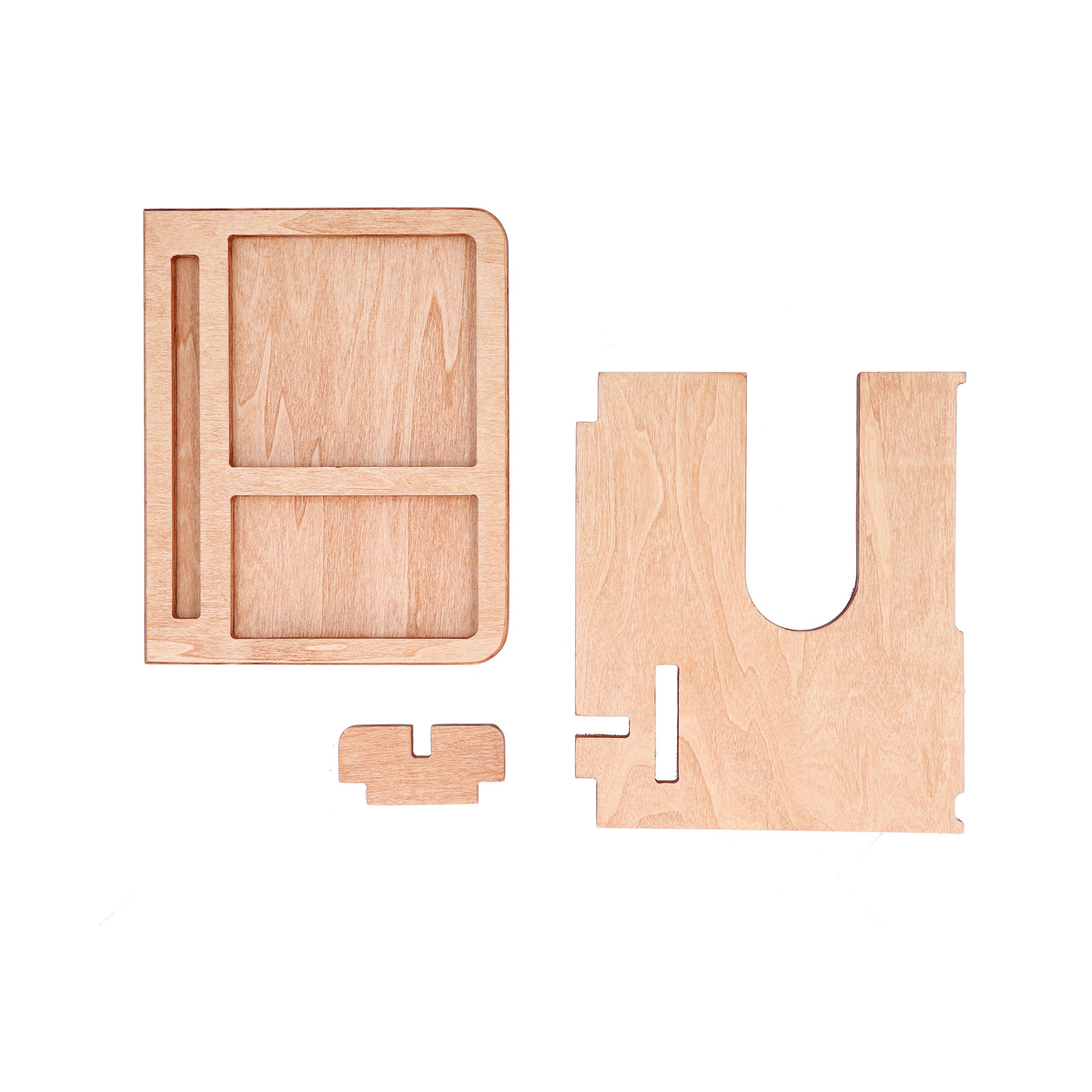 Wood Phone Docking Station Key Holder Desktop Storage Organizer Surface ...