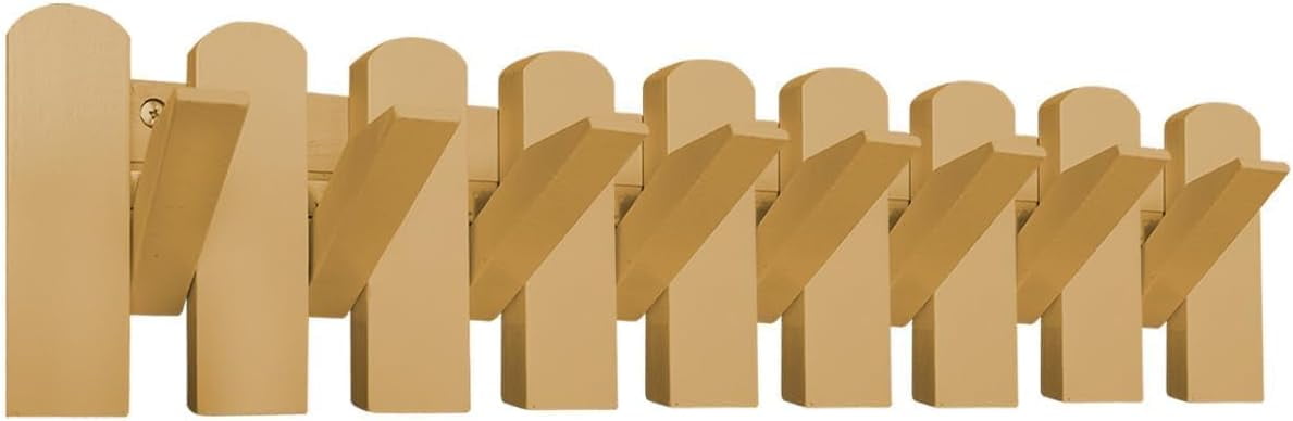 Wood Piano Key Coat Rack Wall Mount Modern Coat Rack with 6 Magnetic ...