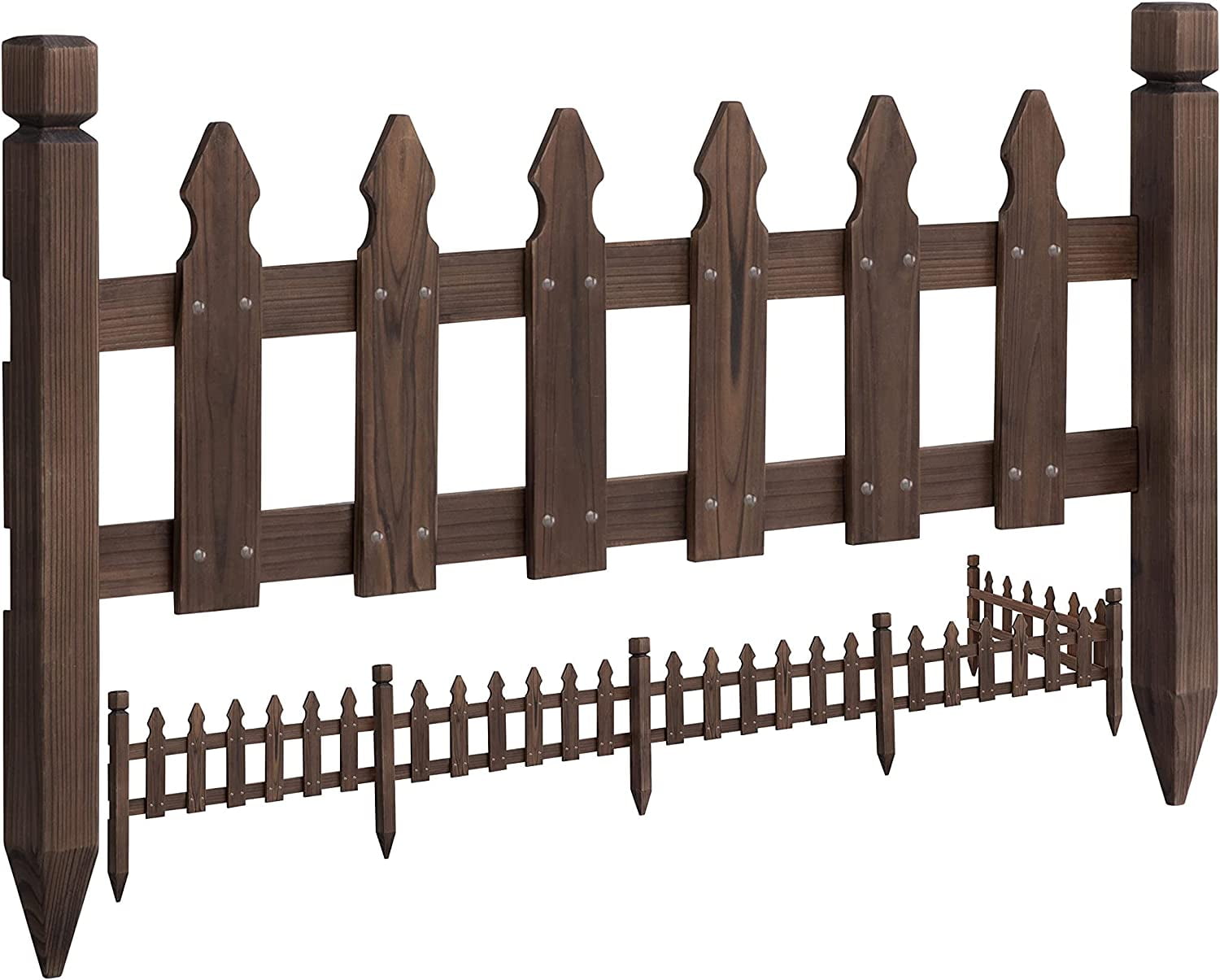 Wood Picket Garden Fence Edging Fencing Garden Yard Border Edging ...