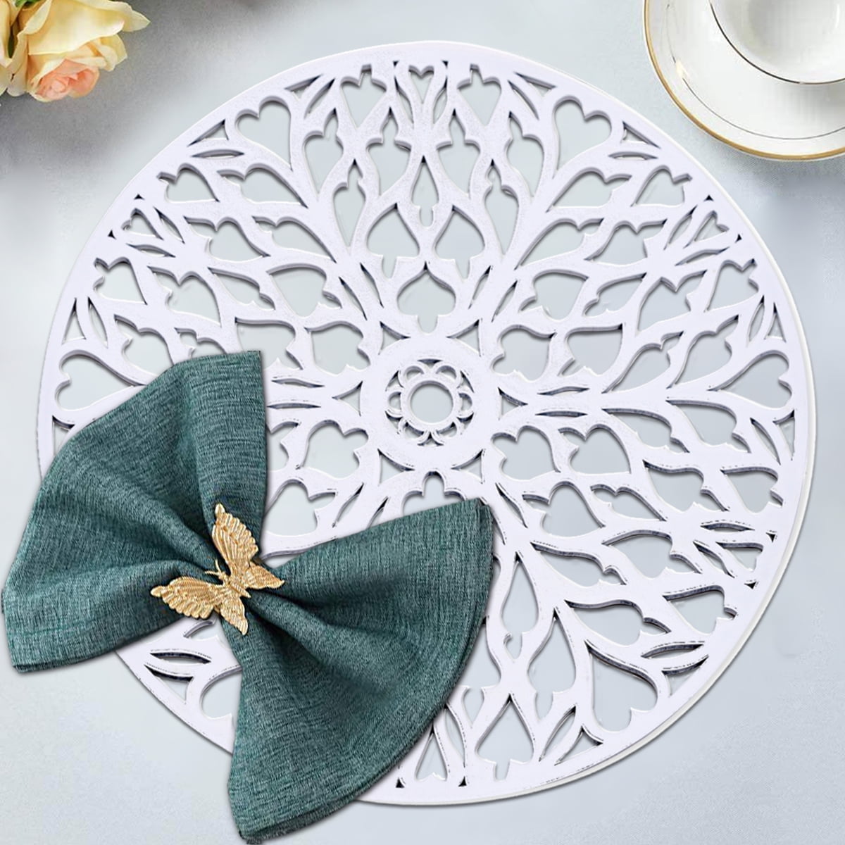 Wood Placemats Carved Trivet Set of 2 for Fall Autumn Thanksgiving ...