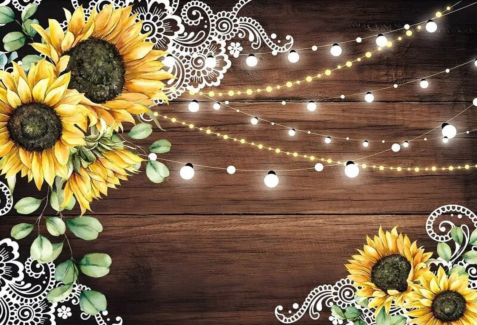 Wood Plank Sunflower Background for Photography Vintage Brown Wooden ...