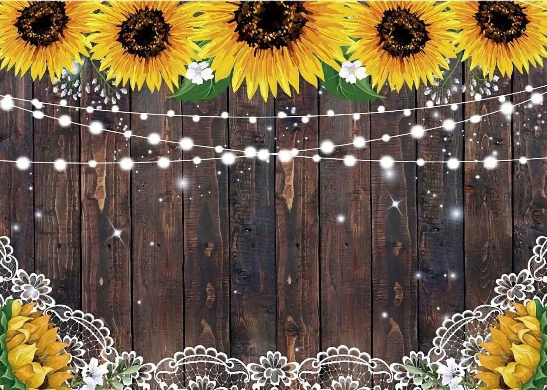 Wood Plank Sunflower Background for Photography Vintage Brown Wooden ...