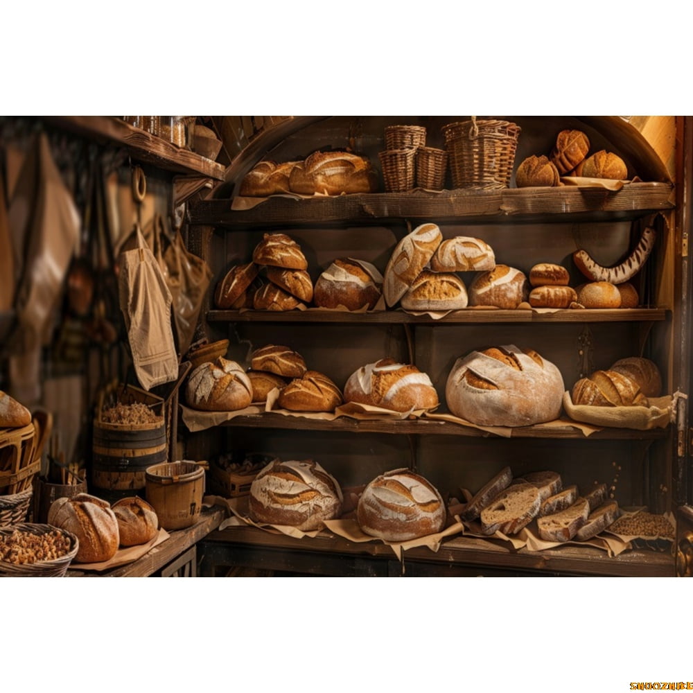 Wood Planks Kitch Donut Bread Backdrop Baking Bread Food Cake Portrait ...