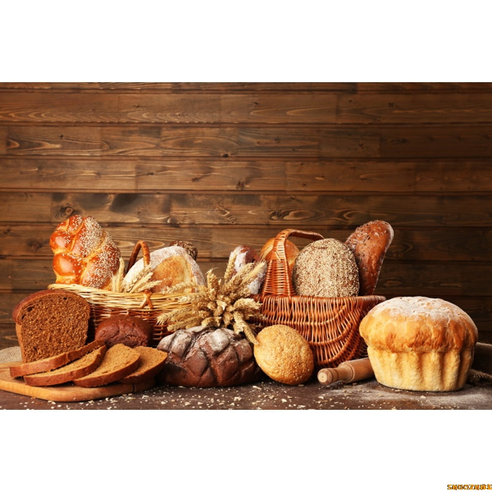 Wood Planks Kitch Donut Bread Backdrop Baking Bread Food Cake Portrait ...