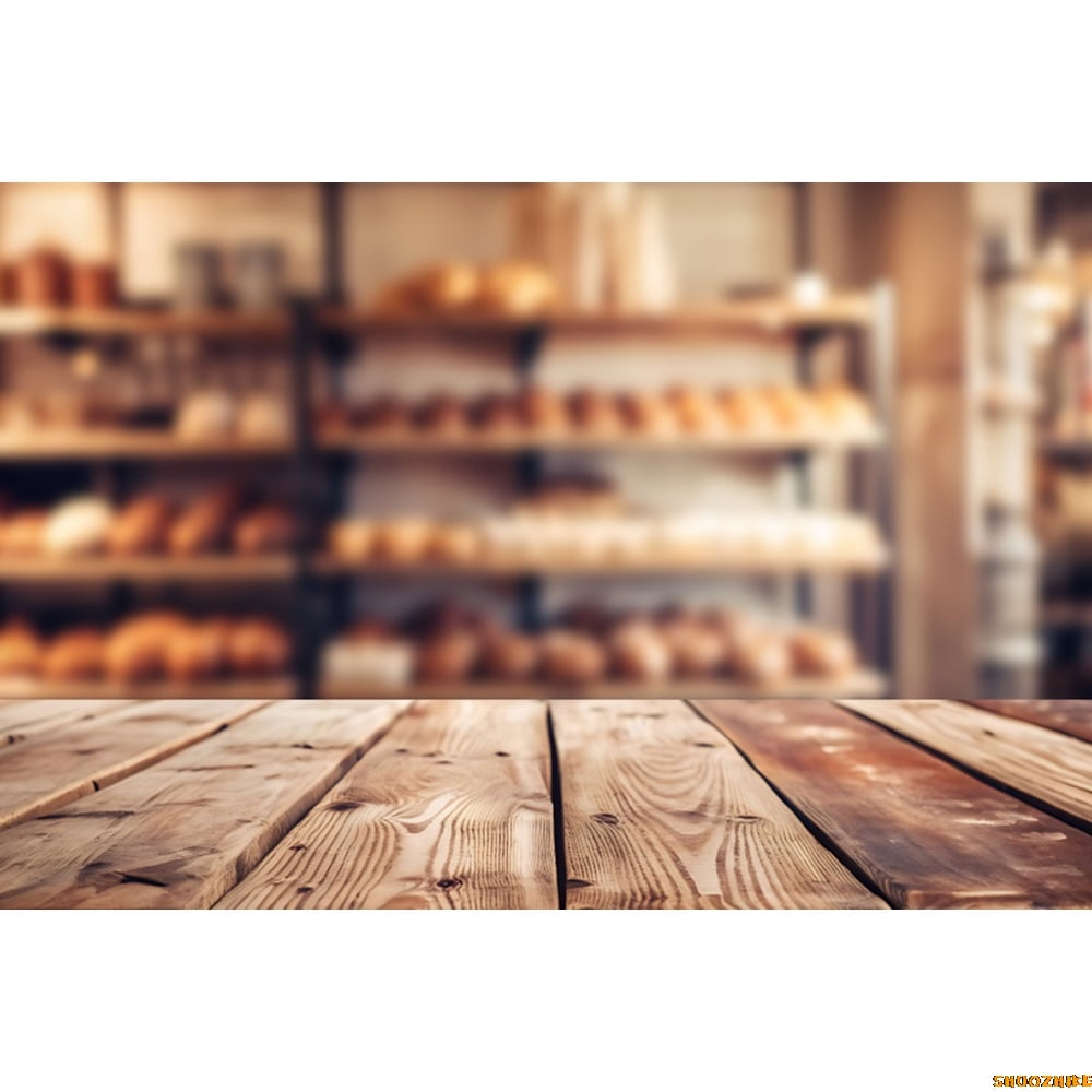 Wood Planks Kitch Donut Bread Backdrop Baking Bread Food Cake Portrait ...