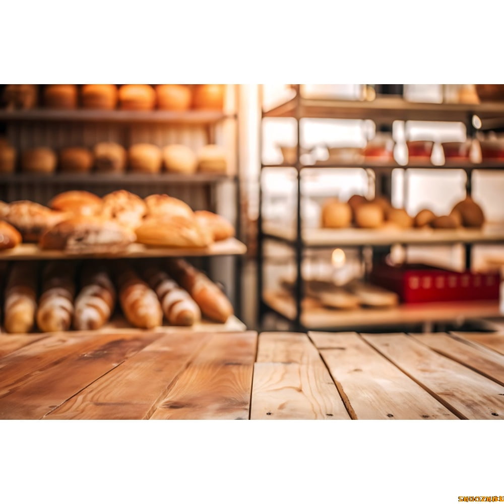 Wood Planks Kitch Donut Bread Backdrop Baking Bread Food Cake Portrait ...