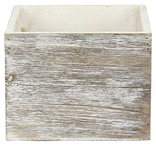 Wood Planter Box 6 Inch Square (4.5 Inches Height) Wooden Box, Garden ...