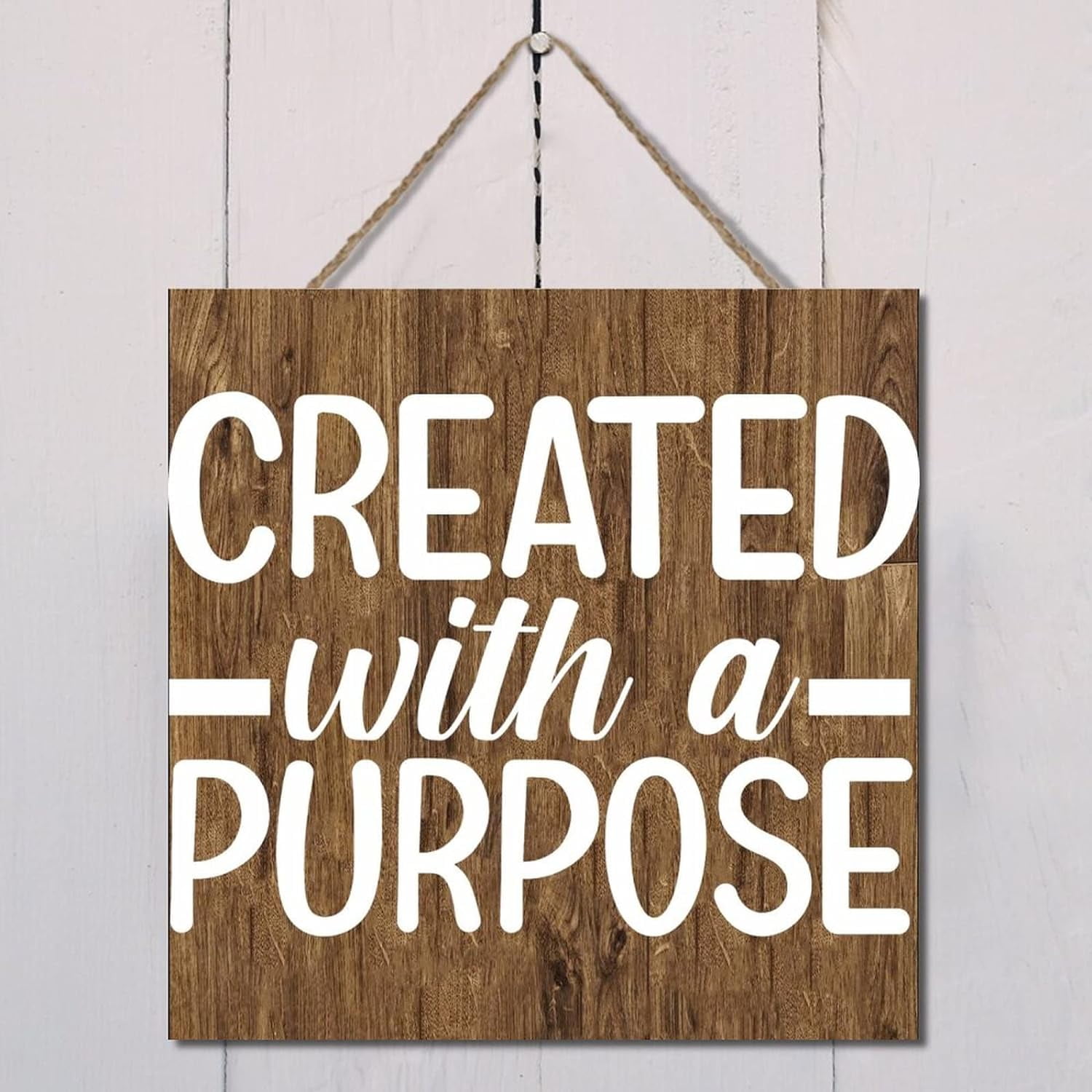 Wood Plaque Bible Verses Created With A Purpose Signs Wooden Hanging ...