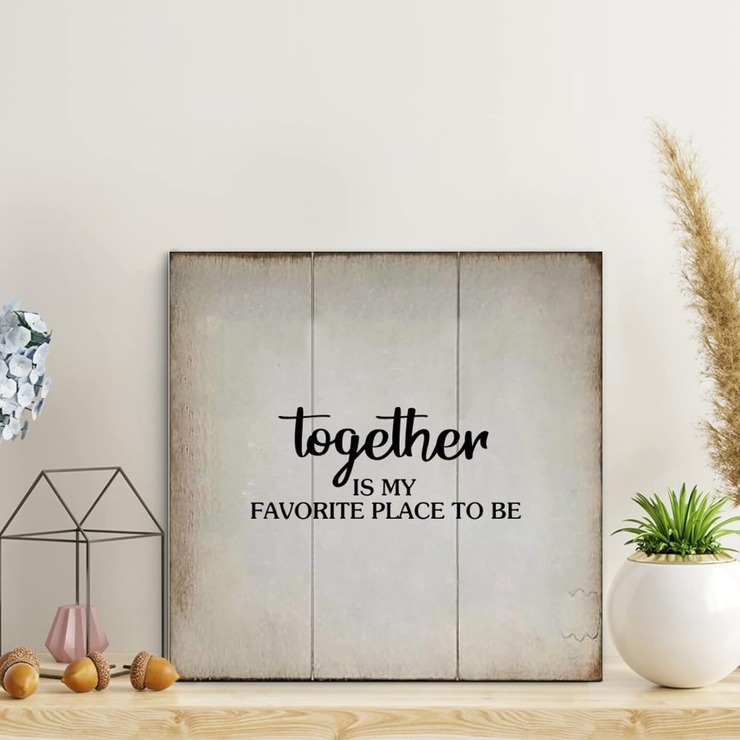 Wood Plaque Stand Vintage Boho Together Is My Favorite Place To Be Wood ...