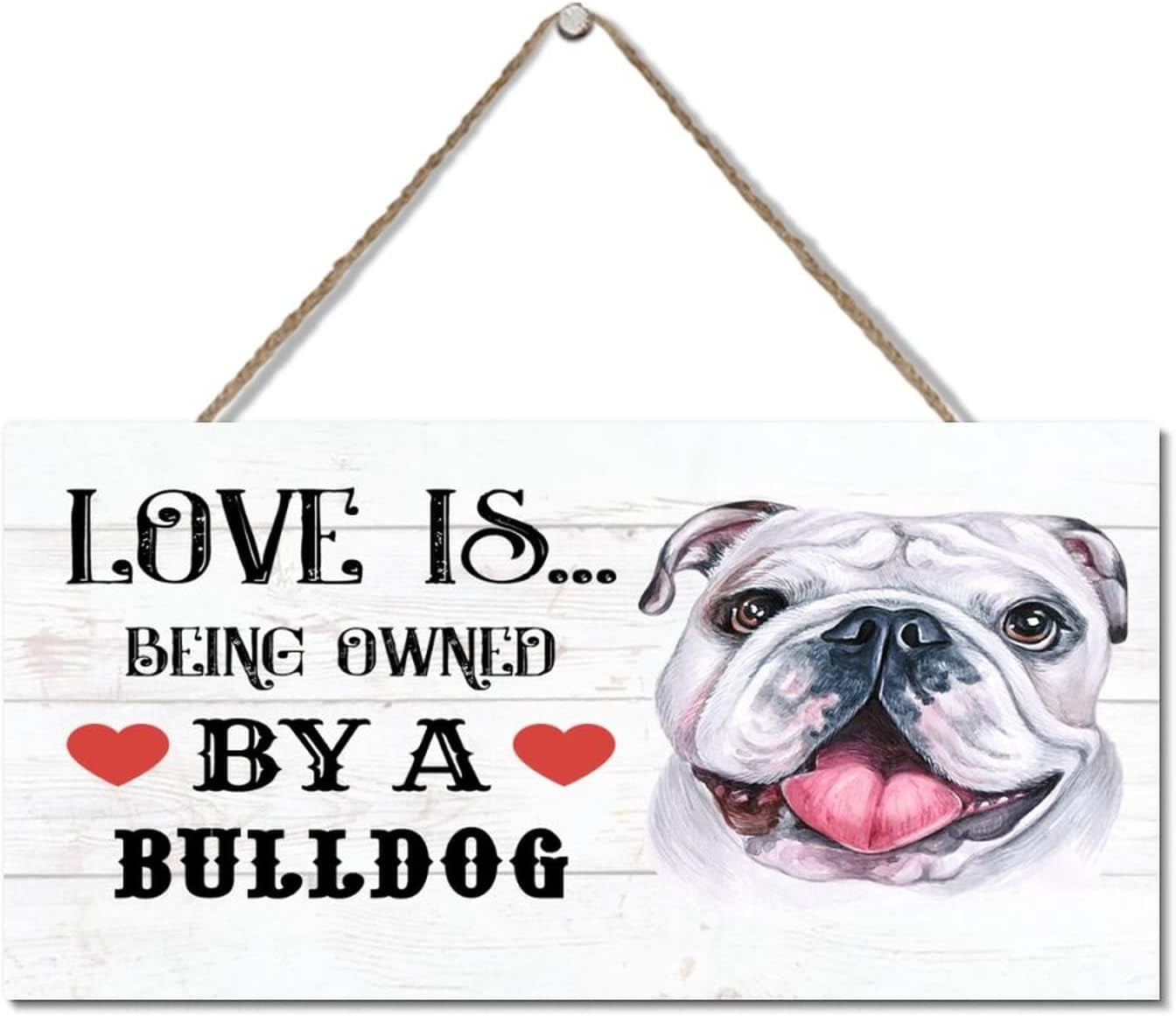 Wood Plaques Love Is Being Owned By A Dog Farmhouse Bedroom Decor Porch ...