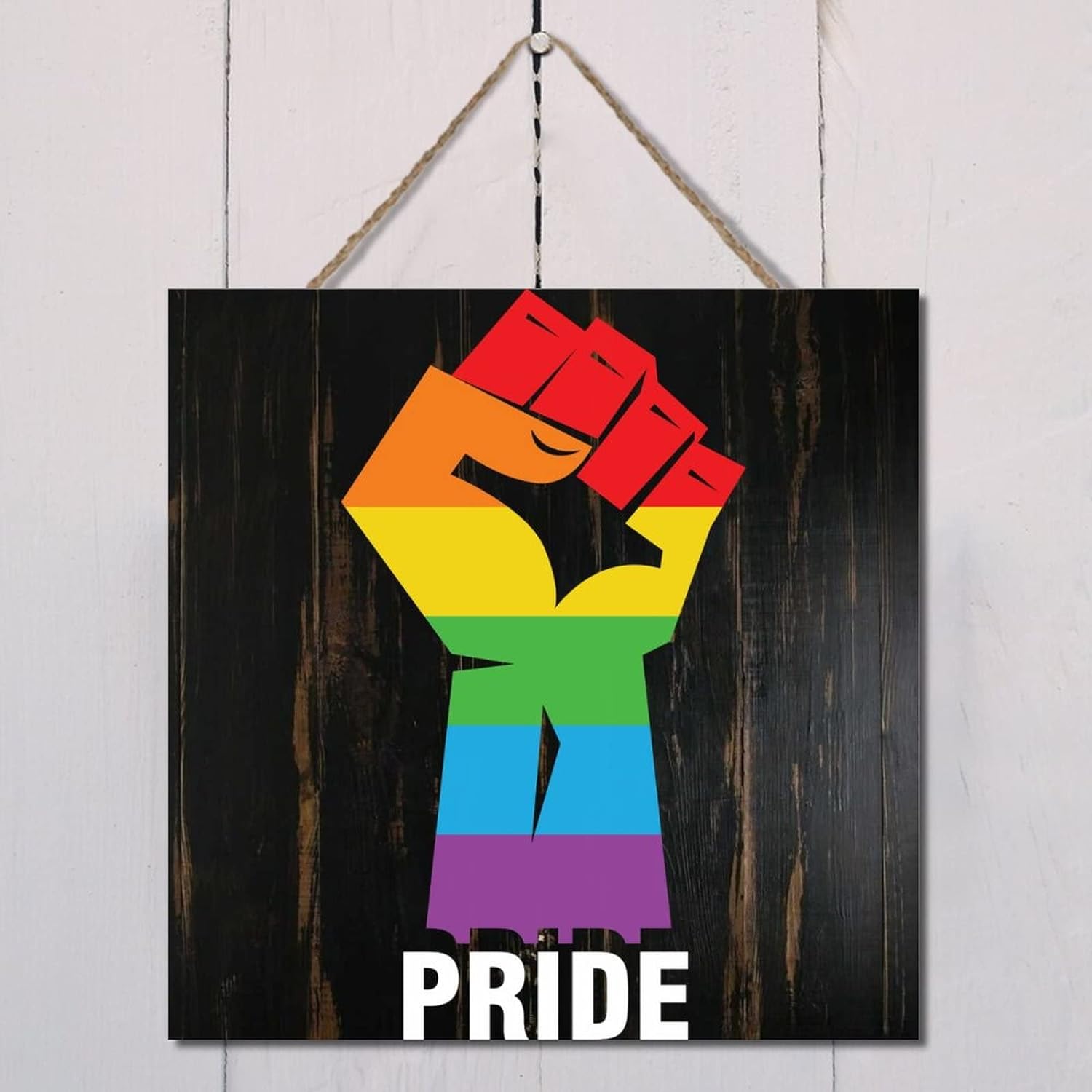 Wood Plaques Peace Pride Lgbtq Wood Signs Home Decor Wooden Wall Table ...