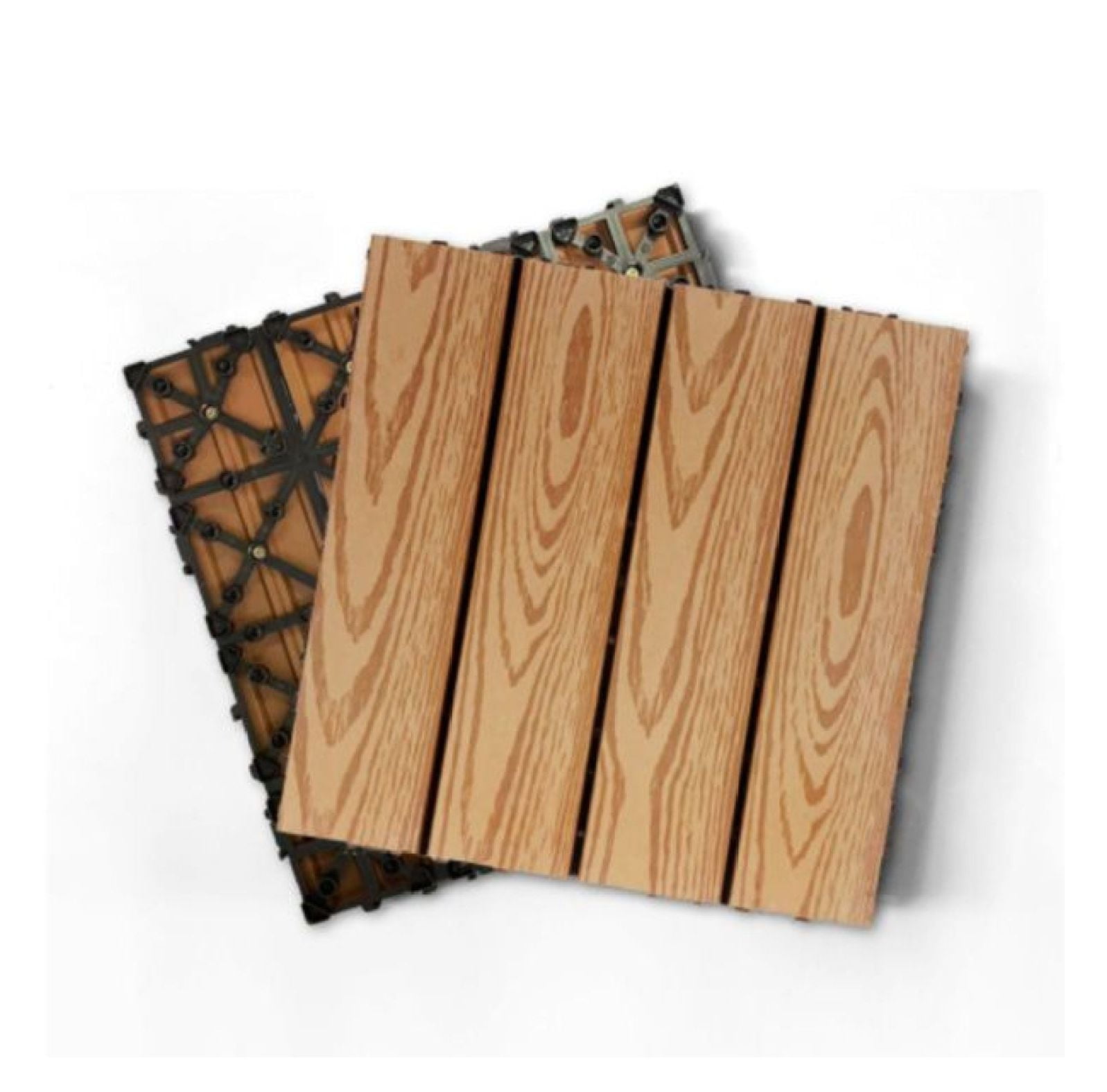 Wood Plastic Composite Deck Tiles Set of 20pcs, Composite Decking ...