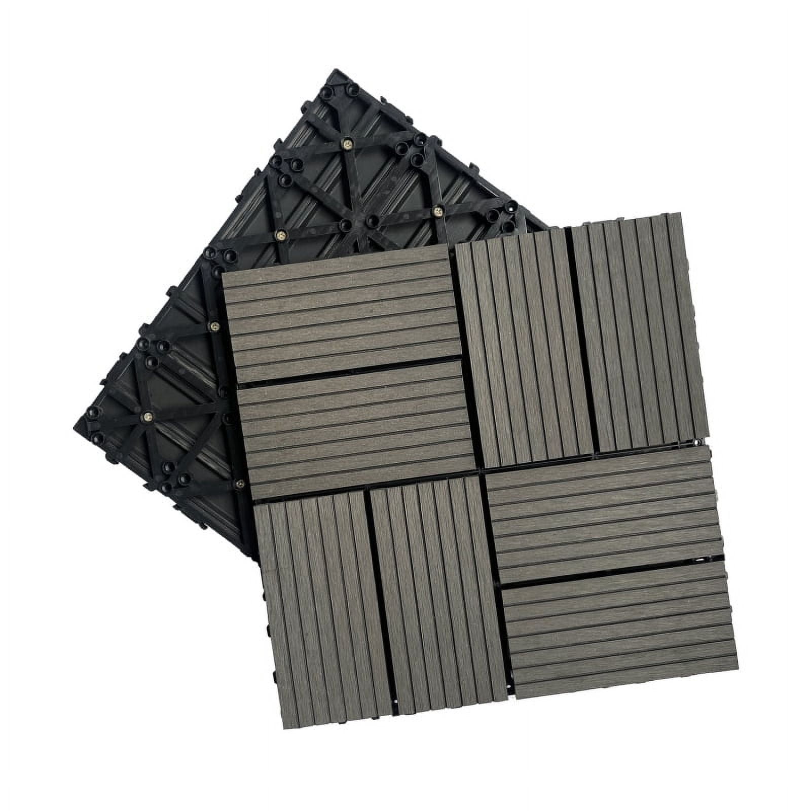 Wood Plastic Composite Deck Tiles Set of 20pcs, Composite Decking ...